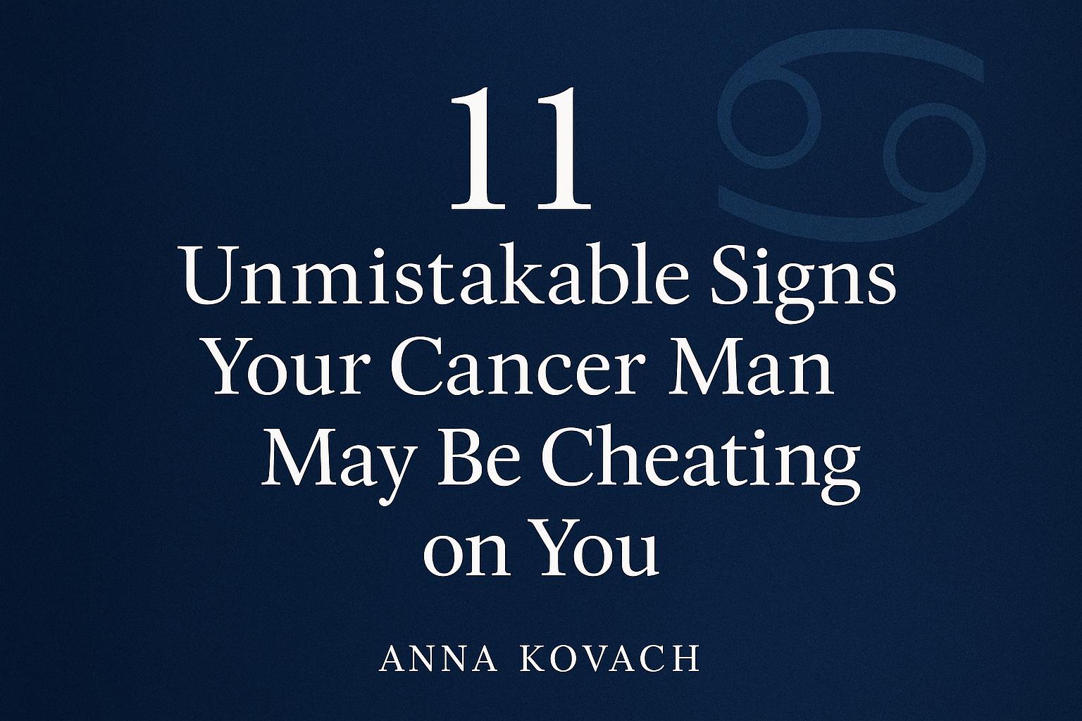11 Unmistakable Signs Your Cancer Man May Be Cheating on You