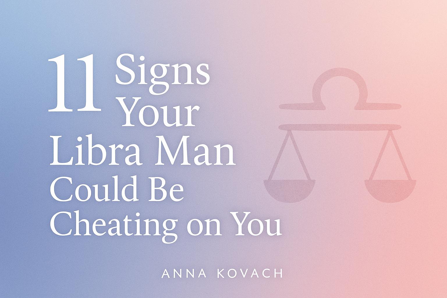 11 Signs Your Libra Man Could Be Cheating on You ~ Anna Kovach