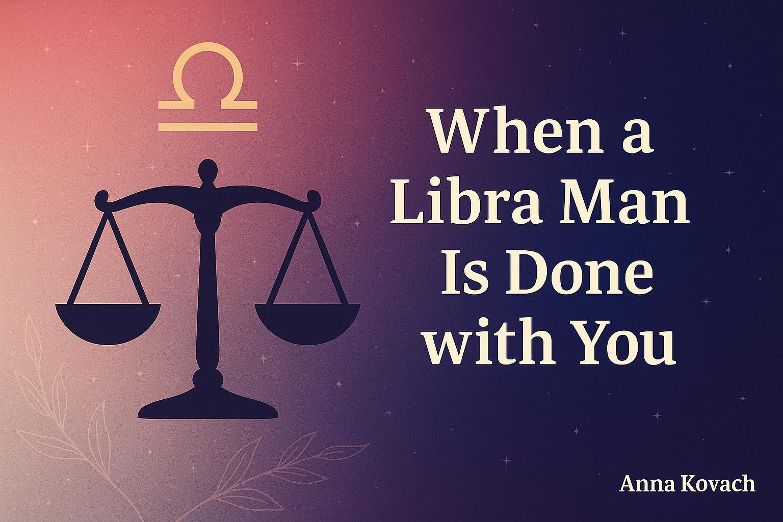 9 Telling Signs a Libra Man Is Done With You » Anna Kovach