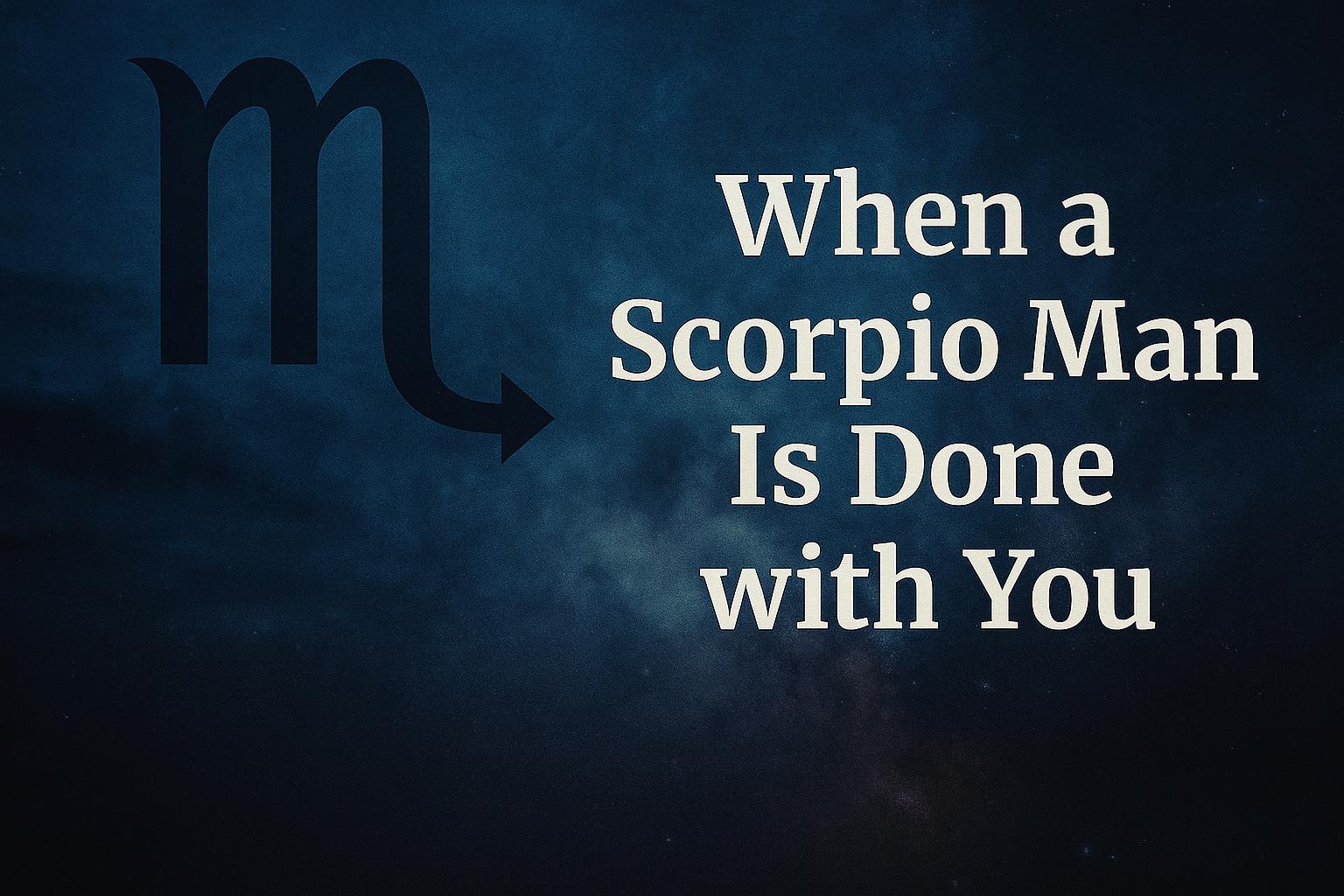 8 Intense Signs a Scorpio Man Is Done with You ~ Anna Kovach