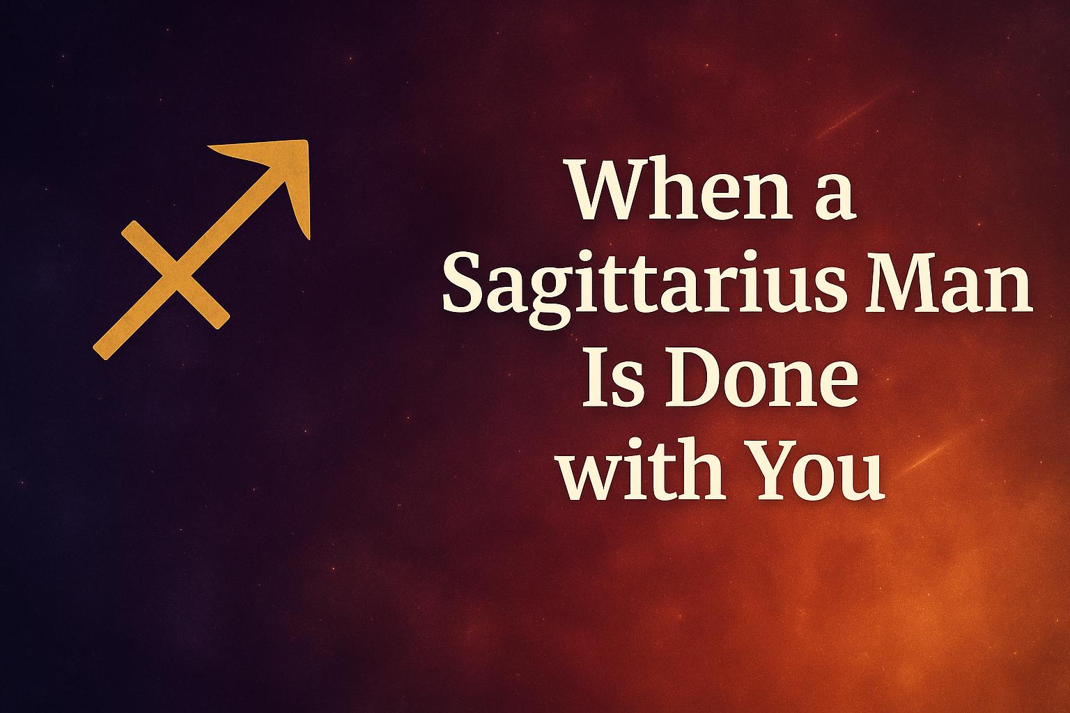 When a Sagittarius Man Is Done With You: 8 Clear Signs He’s Moving On
