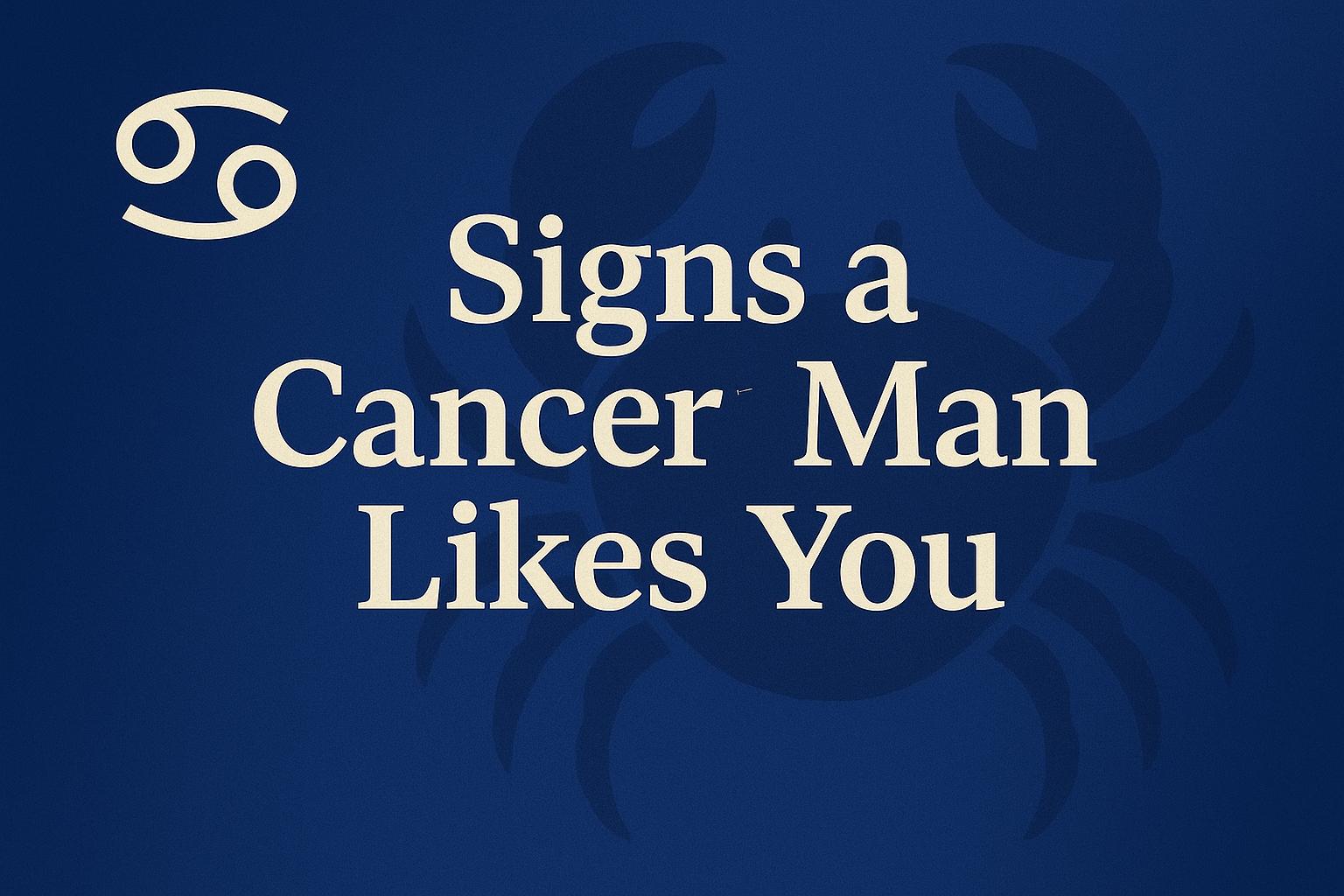 Signs a Cancer Man Likes You: 11 Clear Ways He Shows It