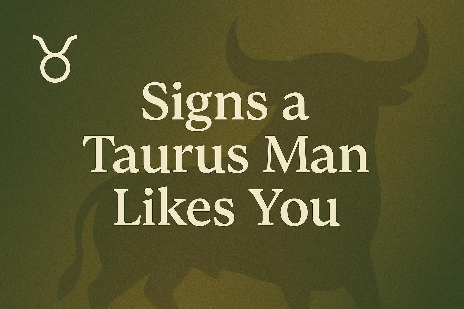 Signs a Taurus Man Likes You: 10 Ways He Shows It~Anna Kovach