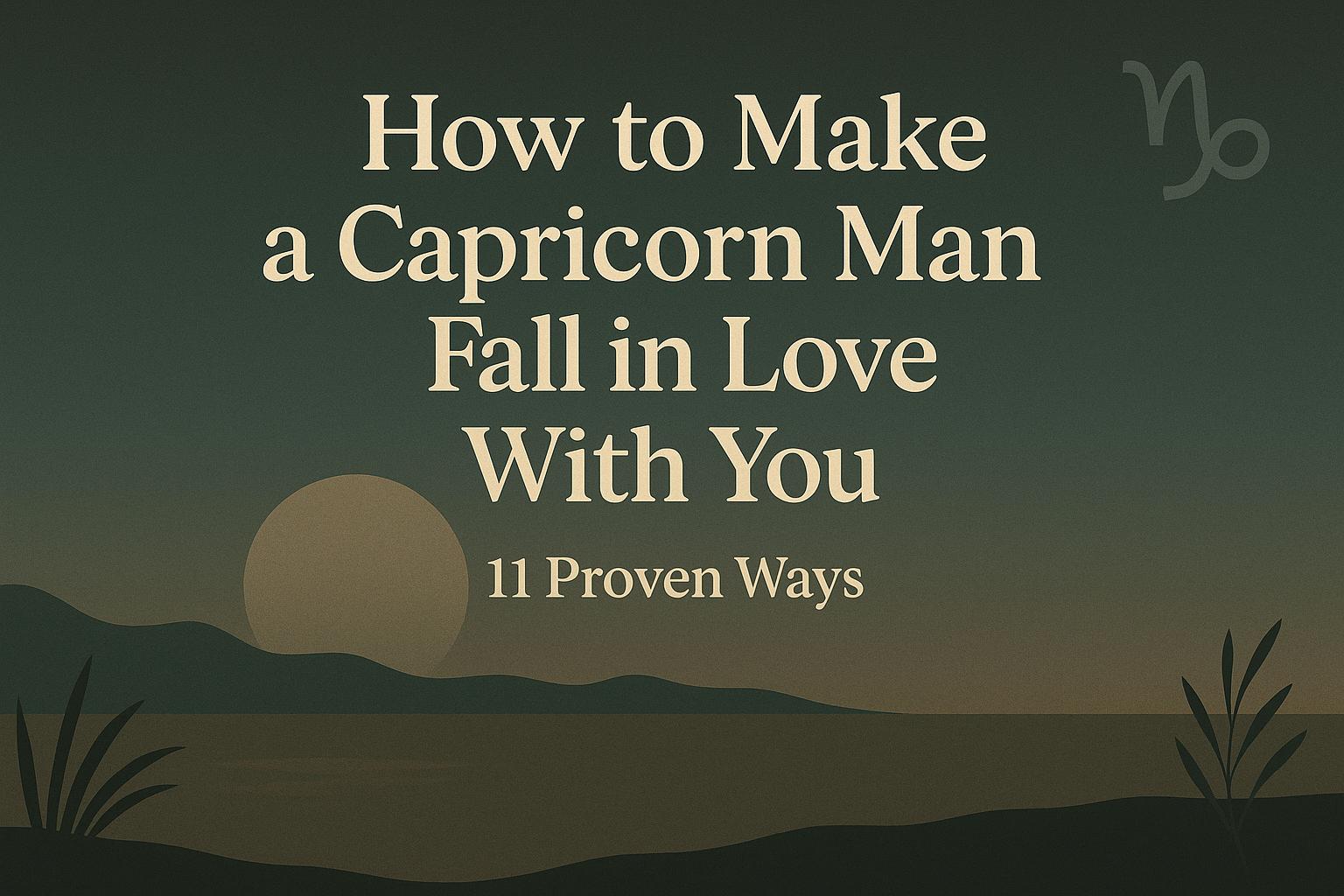 How to Make a Capricorn Man Fall in Love With You (10 Secrets)