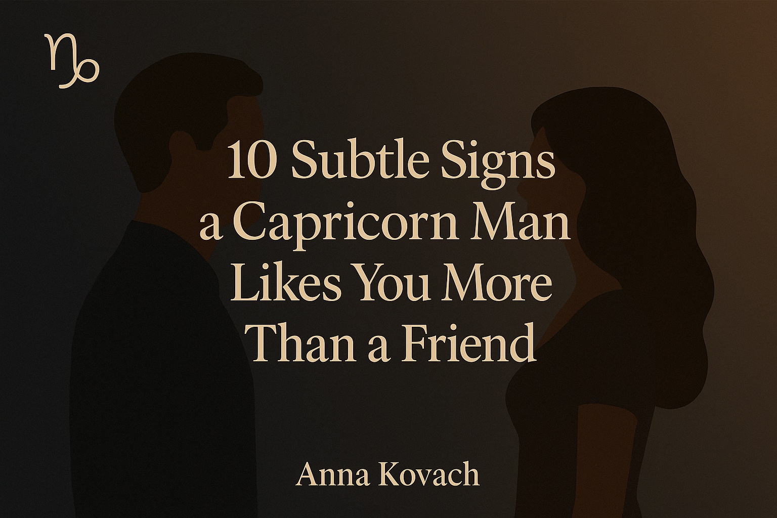 10 Subtle Signs a Capricorn Man Likes You More Than a Friend by Anna Kovach