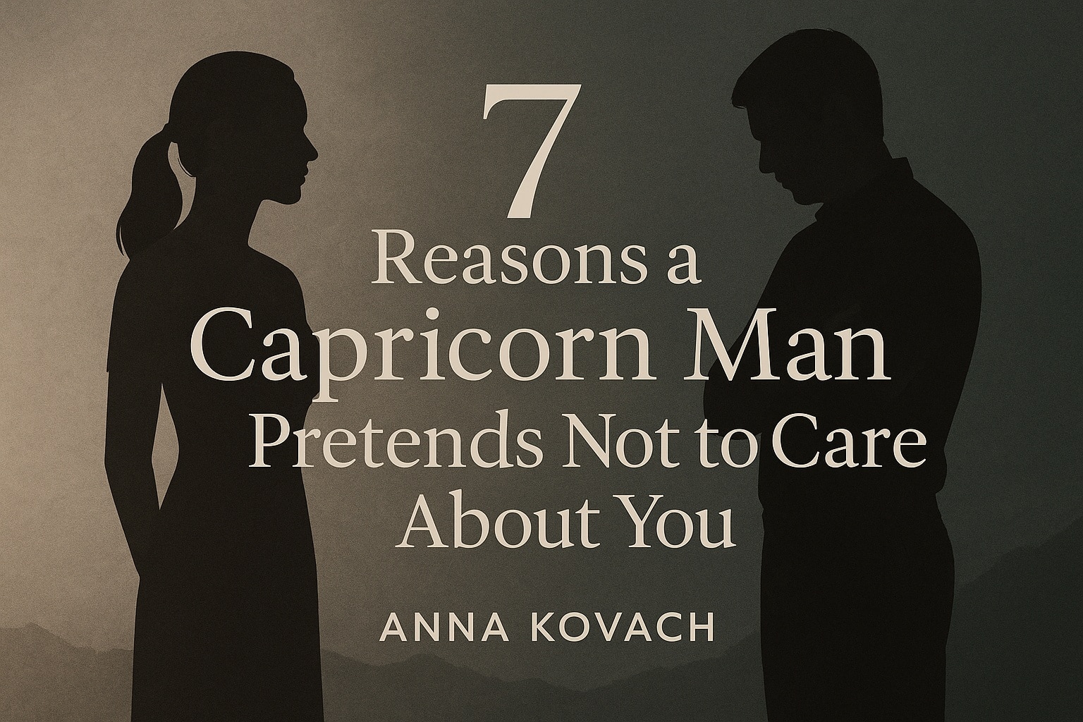 7 Reasons a Capricorn Man Pretends Not to Care About You ~ Anna Kovach