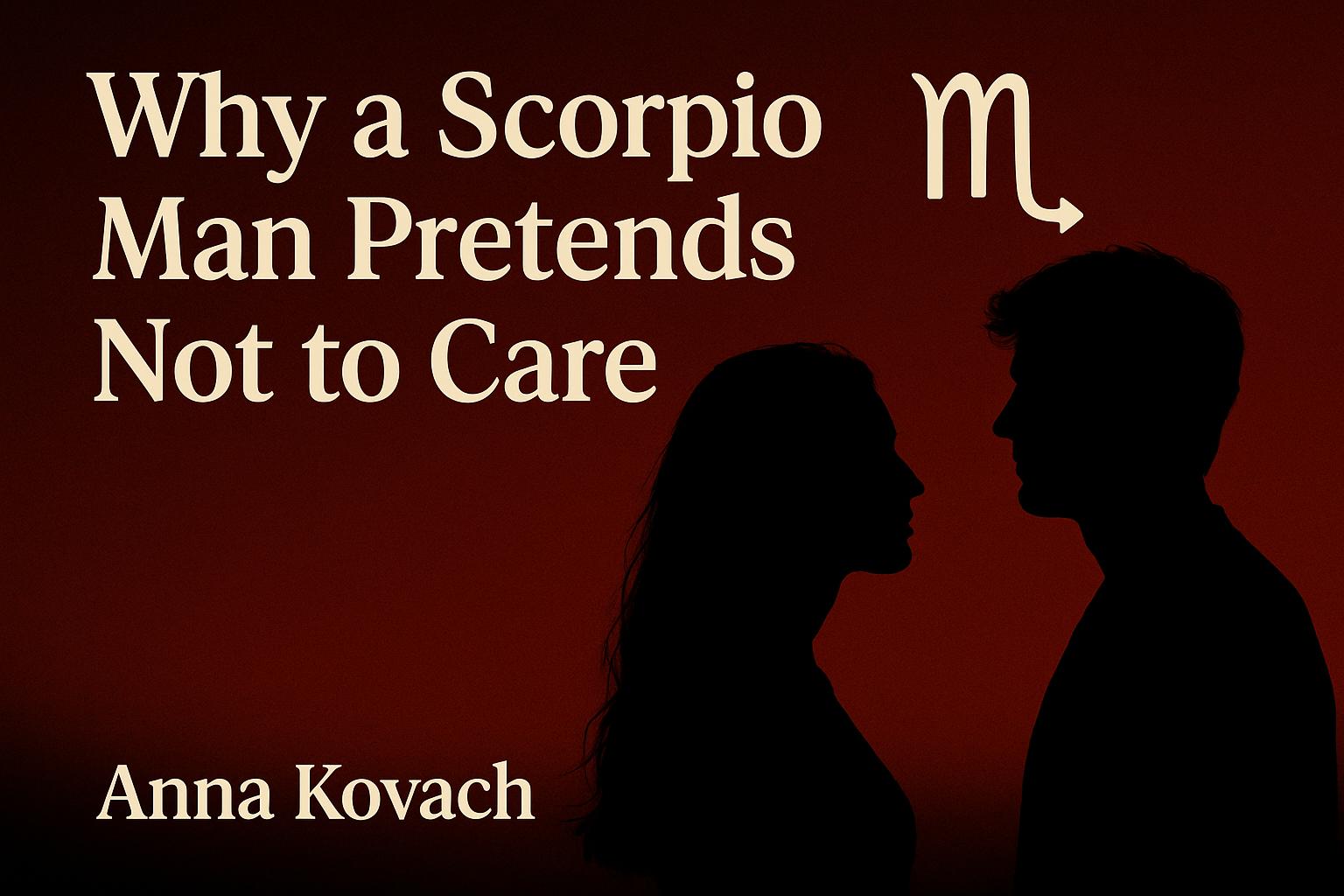Why a Scorpio Man Pretends Not to Care ~ Anna Kovach
